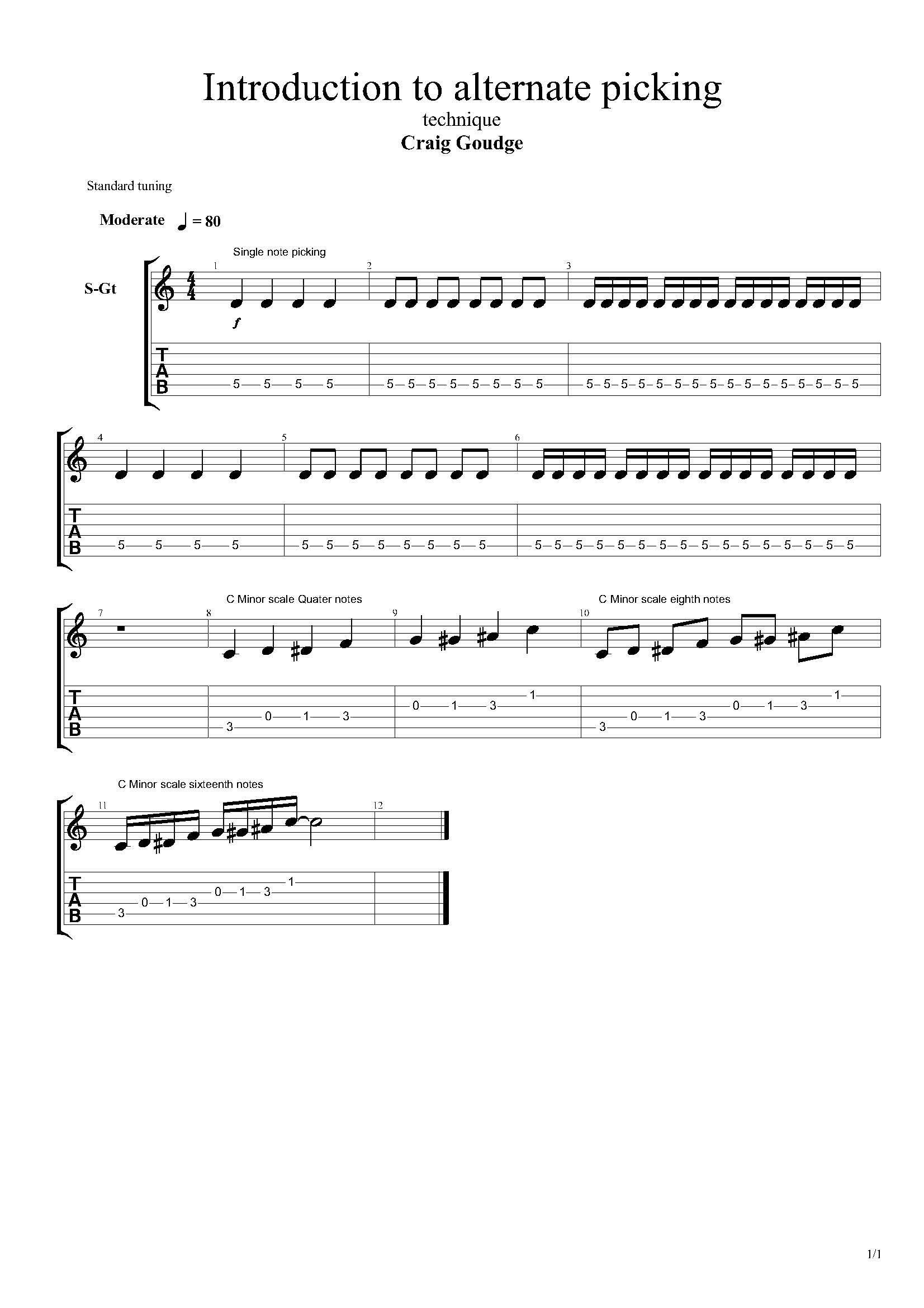 1b. Alternate Picking | Guitar Excellence