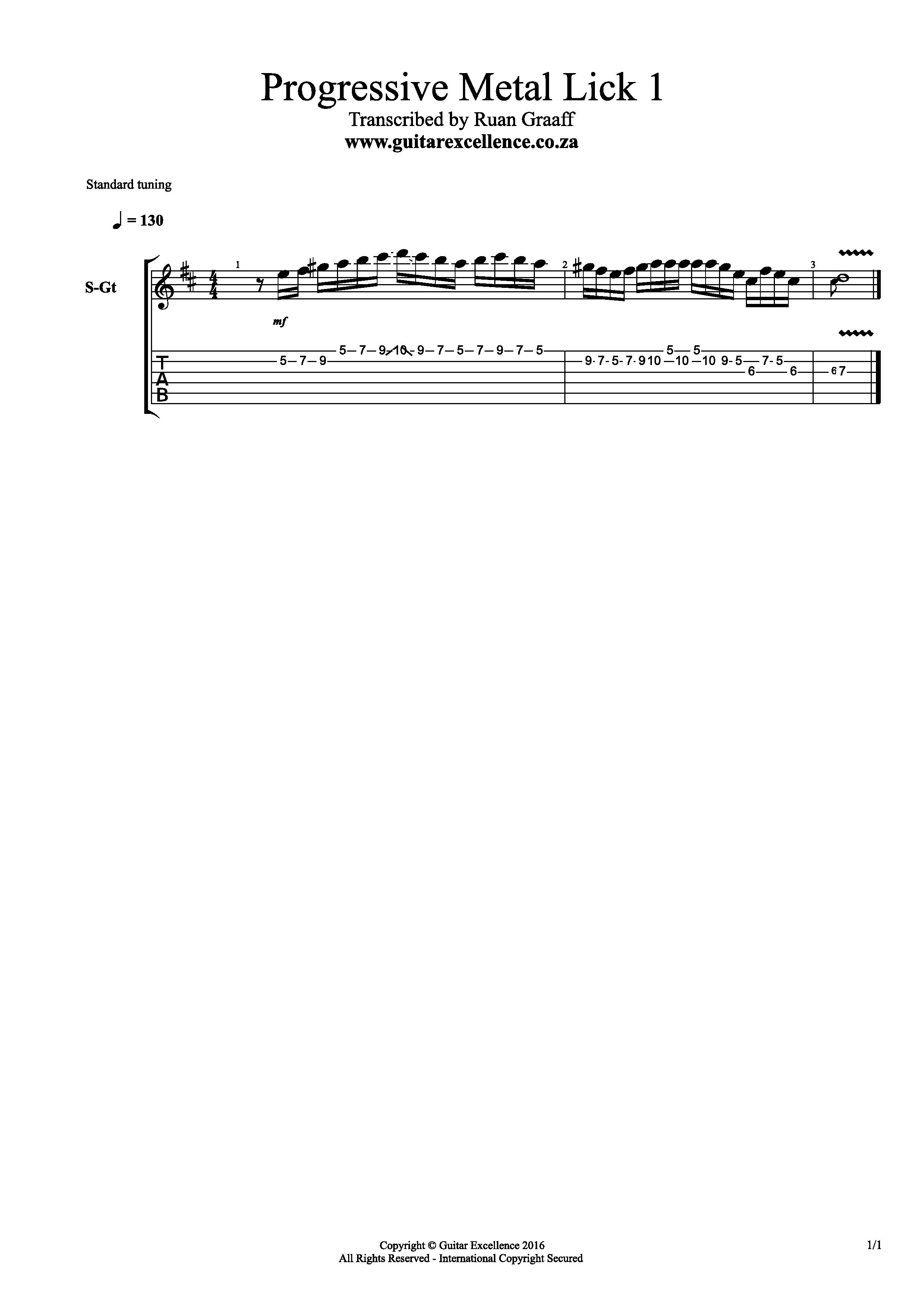 Prog Metal Lick 1 | Guitar Excellence