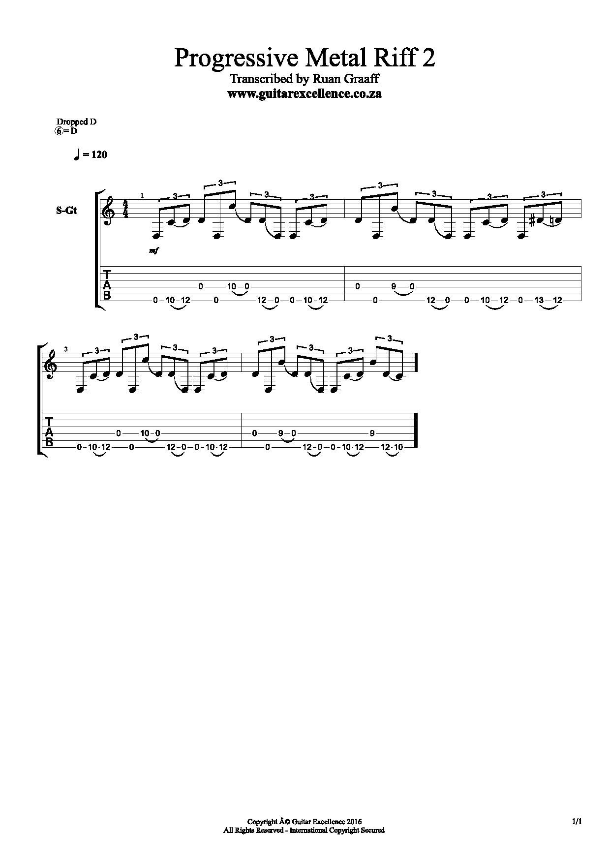 Prog Metal Riff 2 | Guitar Excellence